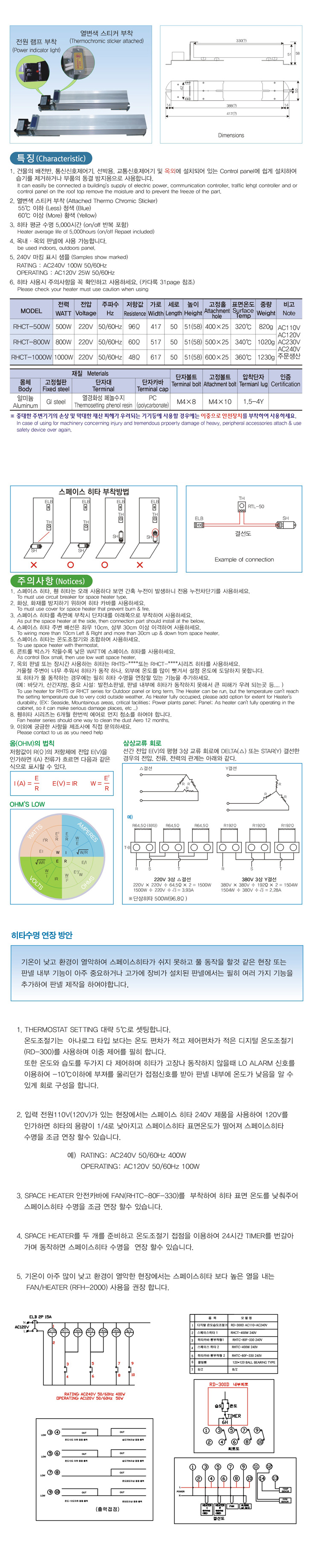 고효율 스페이스히터 RHCT(런전자) - 2SK