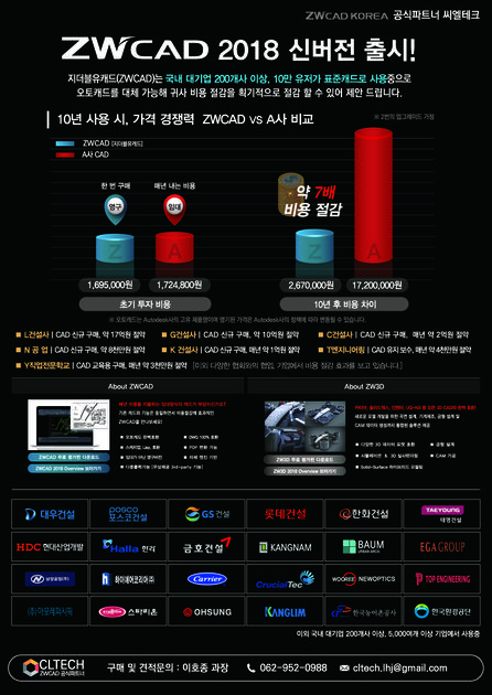 ZWCAD 2018 신버전 출시! : 씨엘테크몰