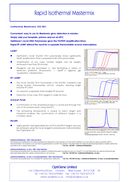 Isothermal Mastermix : Real-Time qPCR & Isothermal Instruments