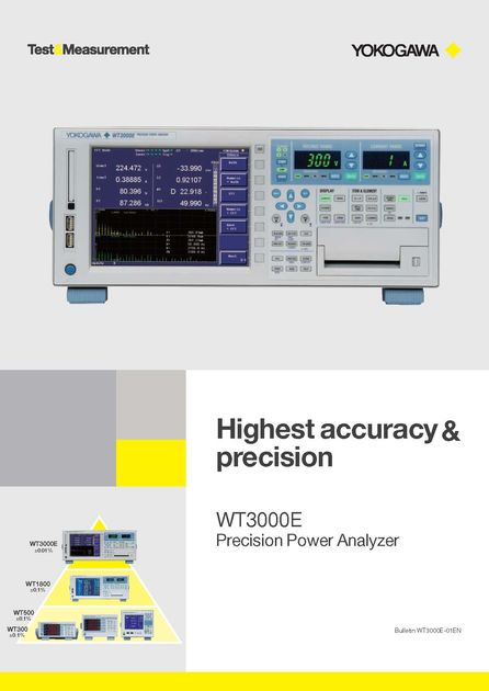 Precision Power Analyzer (정밀 파워 아날라이저) - WT3000E (YOKOGAWA) : (주)에이티 시스템즈