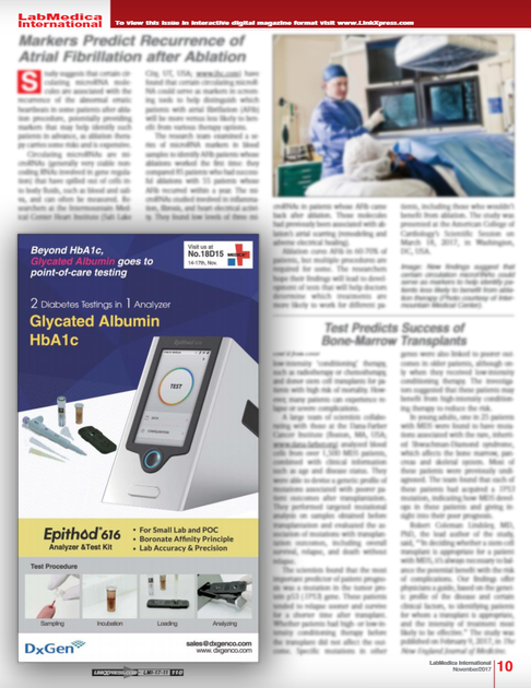 LabMedica November 2017 - January 2018, Volume 34. : (주)딕스젠 DxGen Corp.