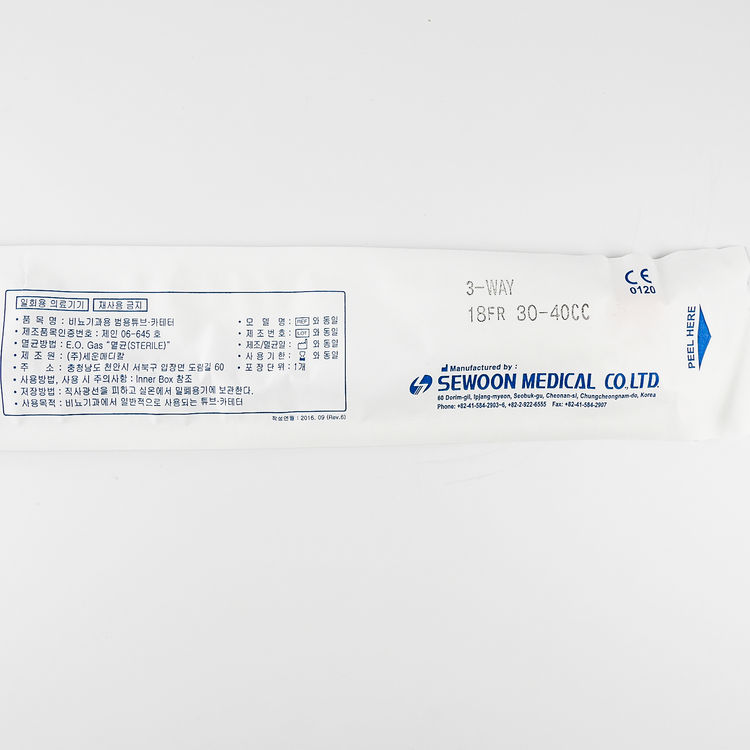 (세운)SILICONE FOLEY CATH (3WAY)SW 18F K5-011-004 : (주)백년가게국제의료기