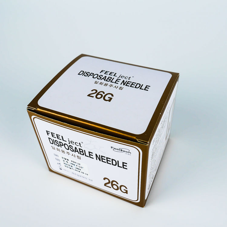 (필텍) 일회용 주사침(Feeltech) 26G 1/2", 1 1/2" (LONG)(통/100) : (주)백년가게국제의료기