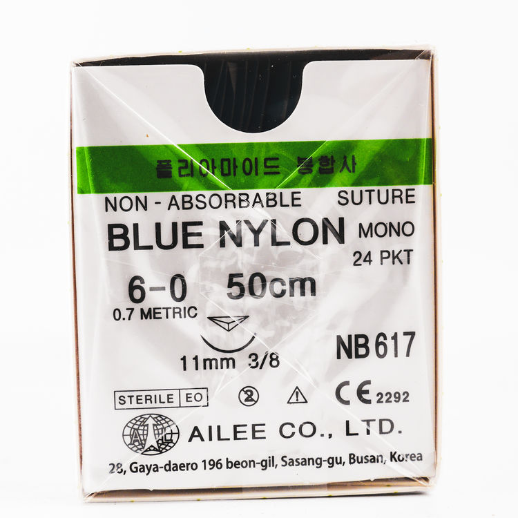 BLUE NYLON 6-0 NB617 (1통24PKT) : (주)백년가게국제의료기