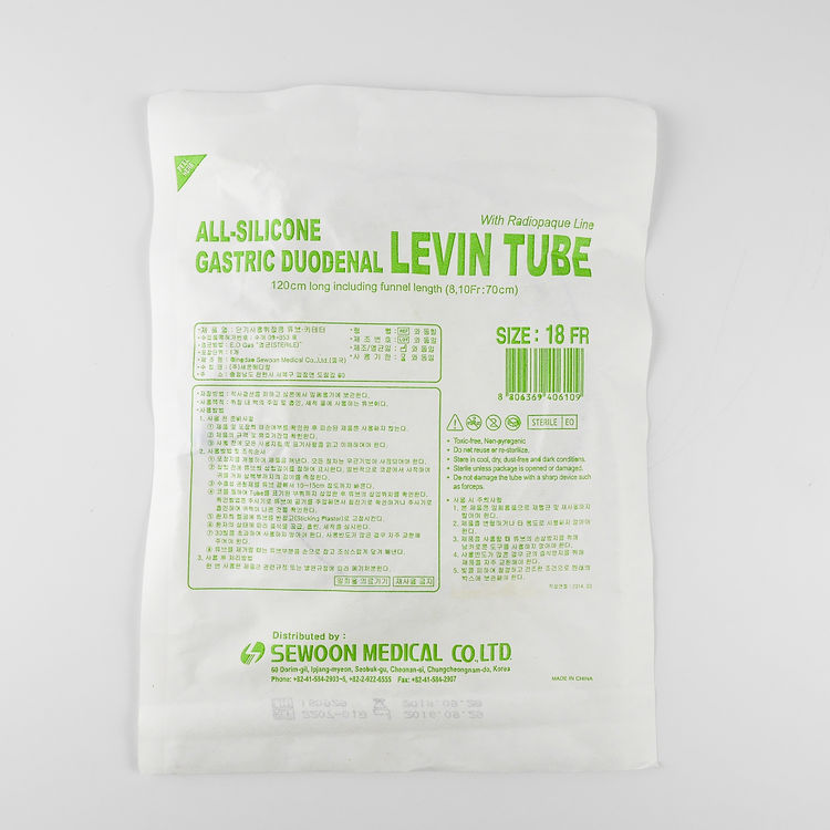 (세운)SILICONE LEVIN TUBE 18Fr(SW) : (주)백년가게국제의료기