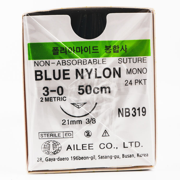 BLUE NYLON 3-0 NB319 (1통24PKT) : (주)백년가게국제의료기