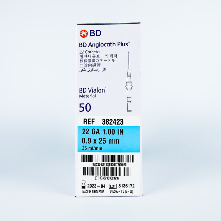 (BD)Angio cath plus 22G * 1" (통/50) : (주)백년가게국제의료기