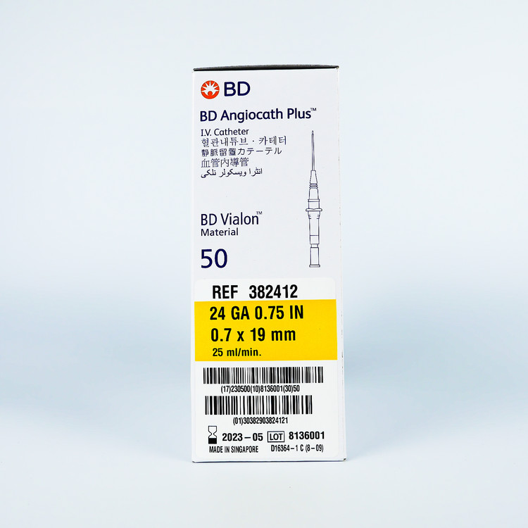 (BD)Angio cath plus 24G * 0.75" (통/50) : (주)백년가게국제의료기