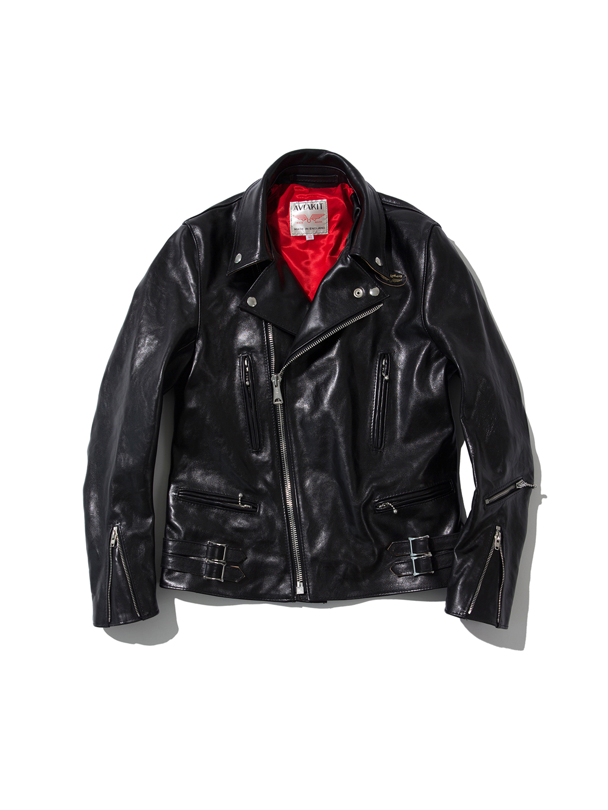 391 Lightning Jacket / Regular Fit / Red Cotton / Black : HIDE/AND/RIDE