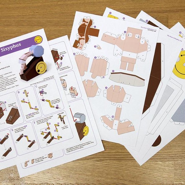 Moving Paper Craft — The Stone of Sisyphus, Automata, Printable PDF ...