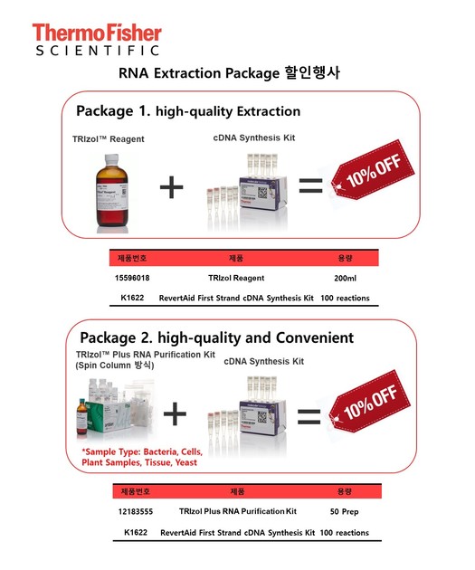 [Thermo] RNA Extraction Package 할인행사[2020.01.02~2020.02.28] : 제품정보
