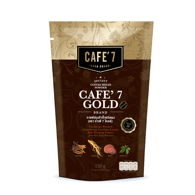 Lega cafe7/Cafe'7 Gold กาแฟสำเร็จรูปชนิดผง กาแฟเพื่อสุขภาพ (แพ็ค 10) : นิโกะ นิโกะ มาร์เก็ต ...