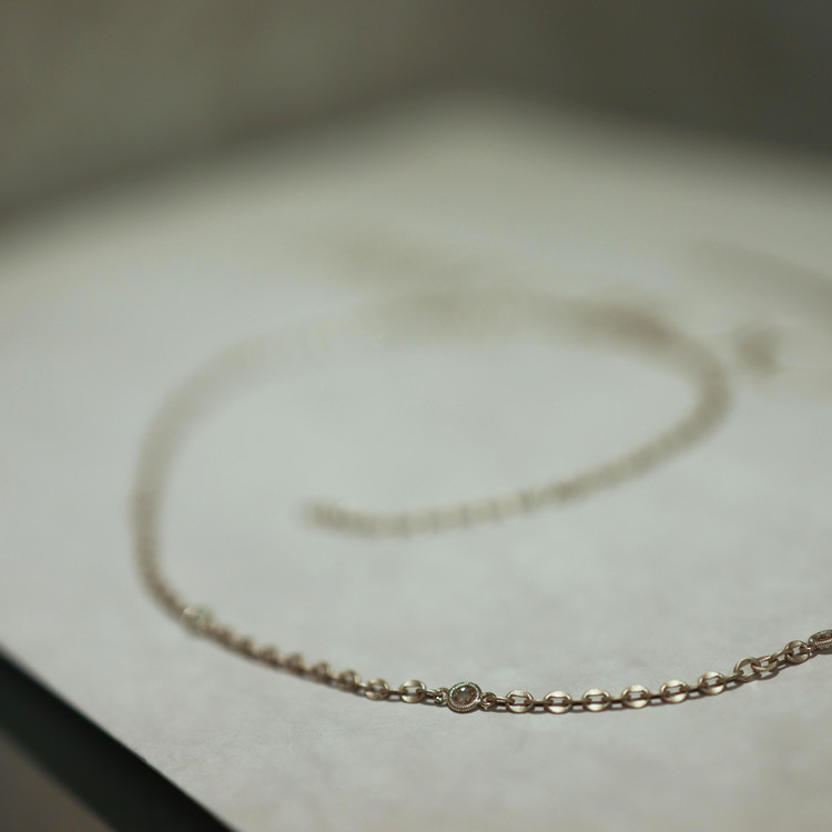 로즈컷 다이아몬드 무광 체인 : 로코주얼리