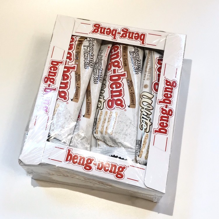 beng-beng WHITE Wafer-Cream, White Chocolate-Coconut : bataviamart