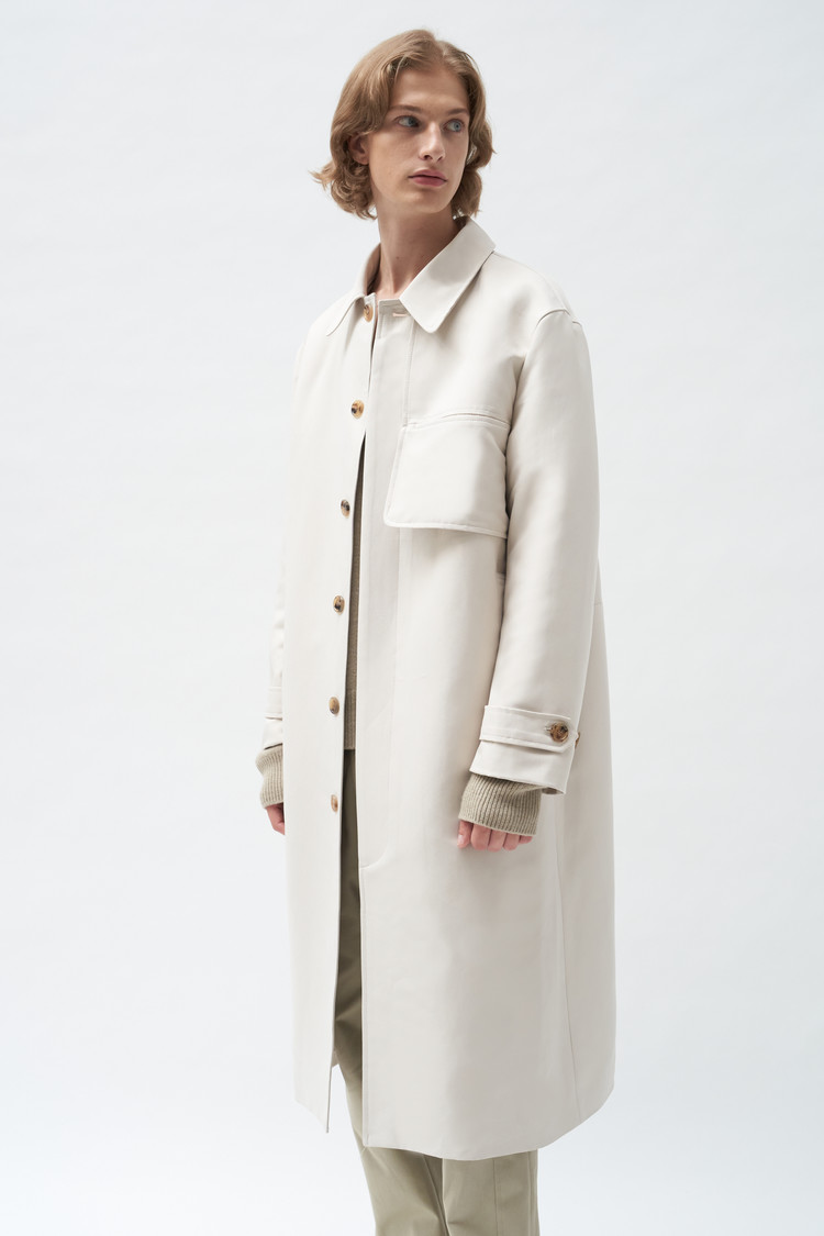 flap pocket mac coat (ecru) : AUBOUR - 아우브아워