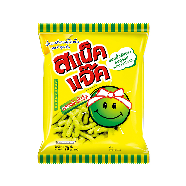 SnackJack/สแน็คแจ๊ค ขนมถั่วลันเตาอบกรอบ 62 กรัม : นิโกะ นิโกะ มาร์เก็ต ...