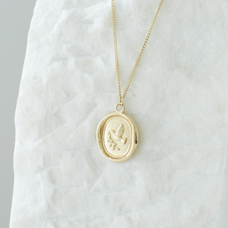 Sealing Dove Two-way. Necklace : 노이유니 NOIUNI - 14K / 18K Gold Jewelry