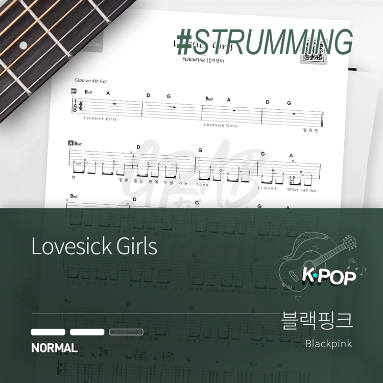 Lovesick Girls - Blackpink : Grab the Guitar - TAB sheet music