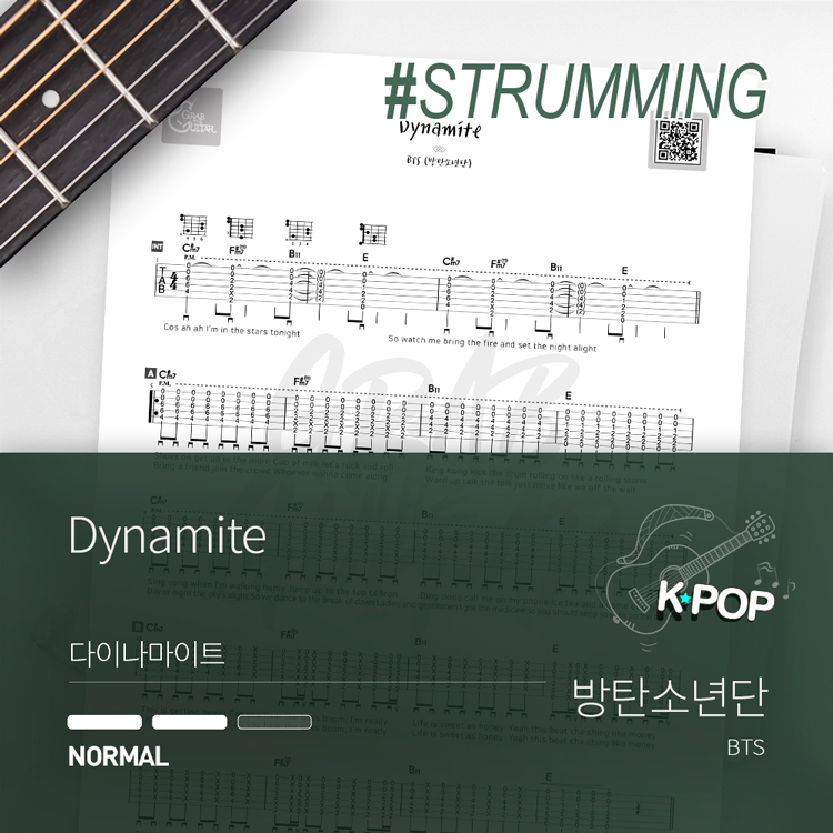 Dynamite - BTS : Grab the Guitar - TAB sheet music