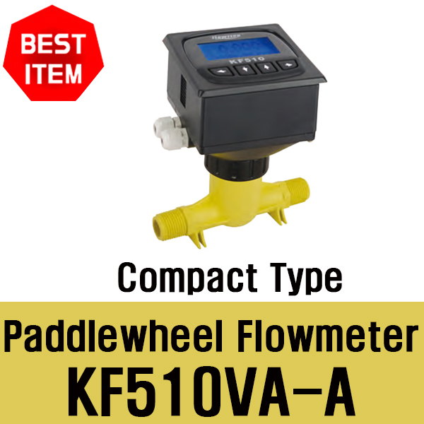 KF510VA-A+KF510(Compact Type) (KF510VAA) (H2SO4)Paddlewheel Flowmeter ...
