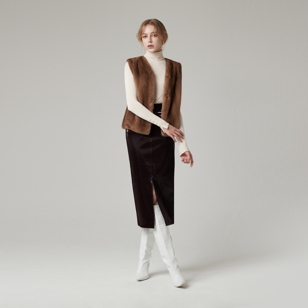 브라운 모던 밍크 베스트 사가 로얄 퀄리티 : 라프라우 LAFRAU