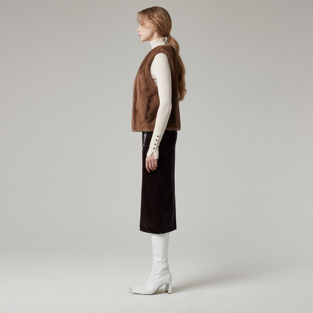 브라운 모던 밍크 베스트 사가 로얄 퀄리티 : 라프라우 LAFRAU