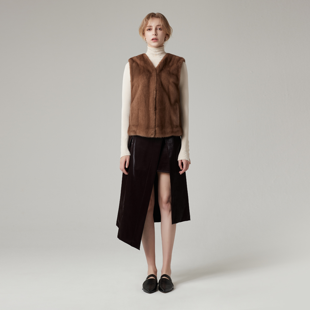 브라운 모던 밍크 베스트 사가 로얄 퀄리티 : 라프라우 LAFRAU