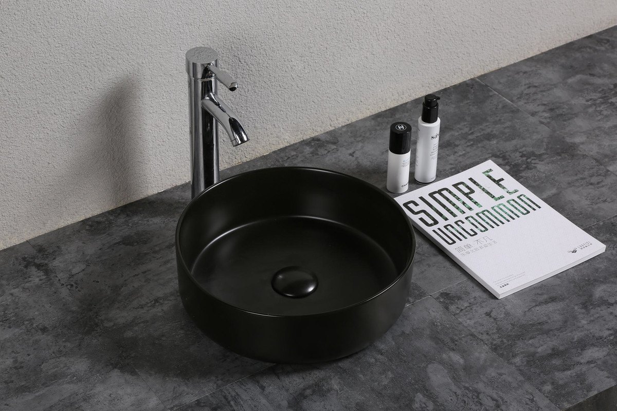 IS 7044 MATT BLACK / 아이에스 7044 매트 블랙 (360 x 360 x 120) : 세면기 & 볼