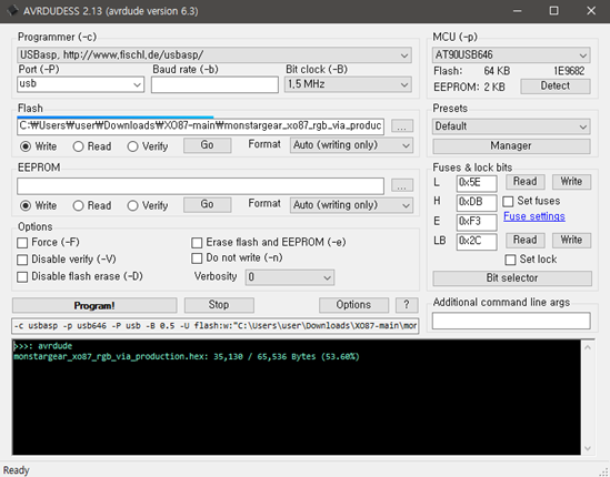 Instruction for ISP downloader(XO QMK PCB) : Monstargear