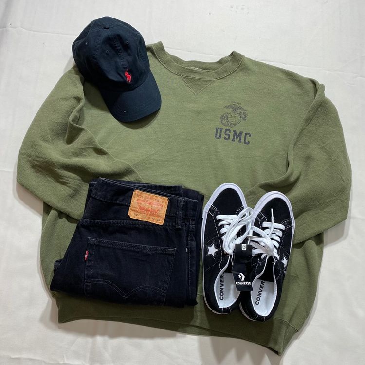 SOFFE USMC Sweatshirt (XXL/110-115) : OLDCOMPANY(올드컴퍼니)
