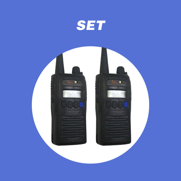 (Amis) 아미스 디지털무전기 D400 / D-400 (2개 세트상품) / 등산/스키장 : 한빛네트웍스