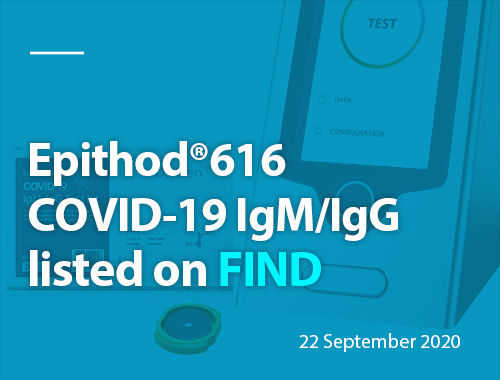 Epithod®616 COVID-19 IgM/IgG test kit listed Up on the FIND : (주)딕스젠 ...