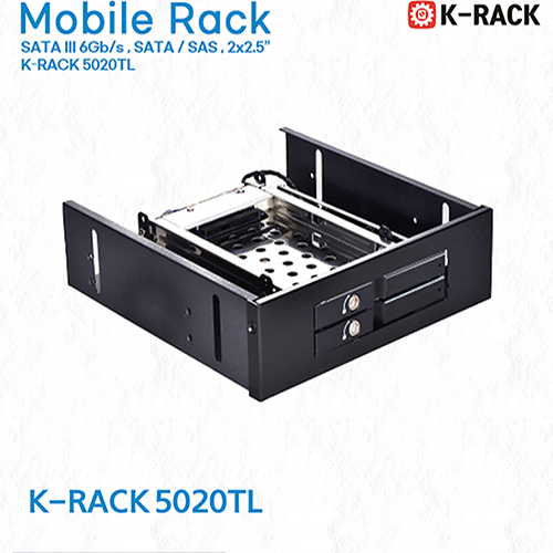 K-RACK 5020TL 2.5인치 HDD 2BAY Rack : 라스코