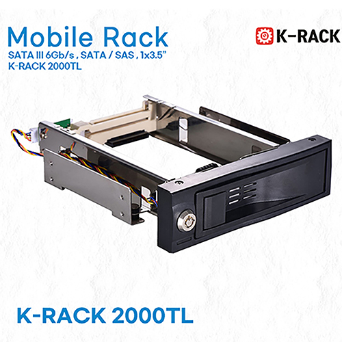 K-RACK 2000TL 3.5인치 HDD 1BAY Rack : 라스코