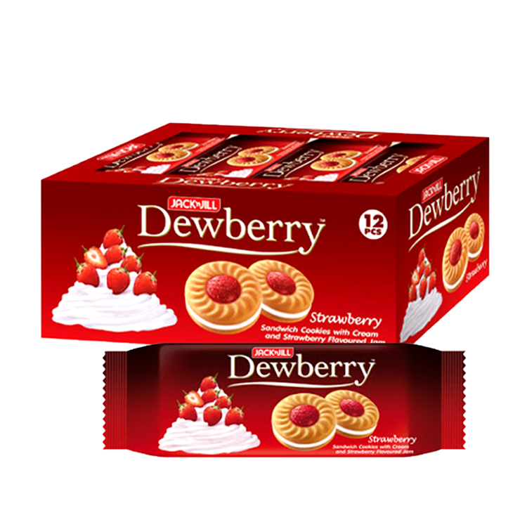 Dewberry/ดิวเบอร์รี่ คุกกี้แซนด์วิชสอดไส้ครีมและแยม กลิ่นสตรอว์เบอร์รี่ ...