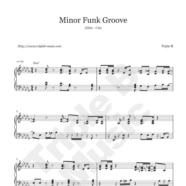 [ PDF ] Triple B - Minor Funk Groove (Ebm - Cm)