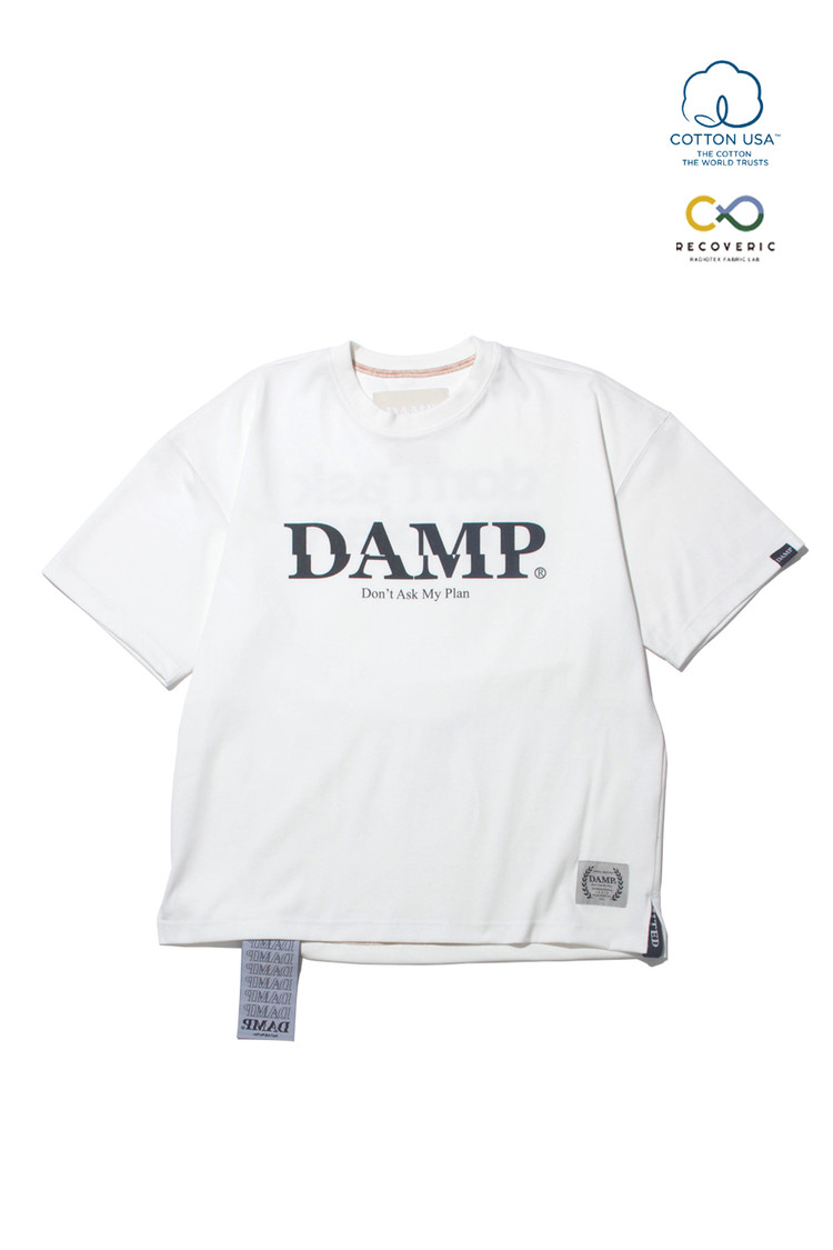 DAMP CLASSIC LOGO ATELIER OVERSIZED TEE_WHITE : 모티브이펙트 | DAMP, OGOH