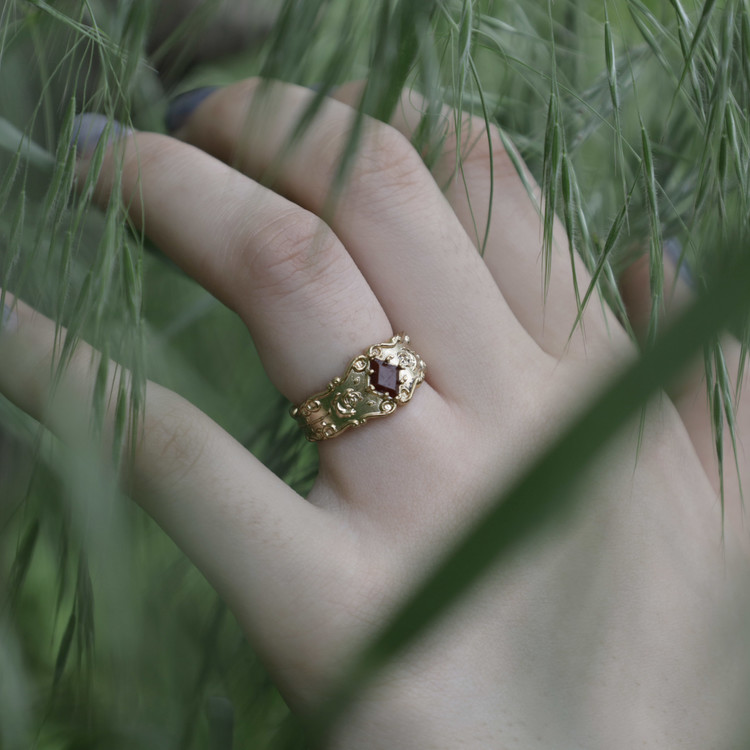 rose ring ⎜ 로즈 링 ( 4 color, 2 stone ) : 타이니바이트 tinybite -핸드메이드 주얼리