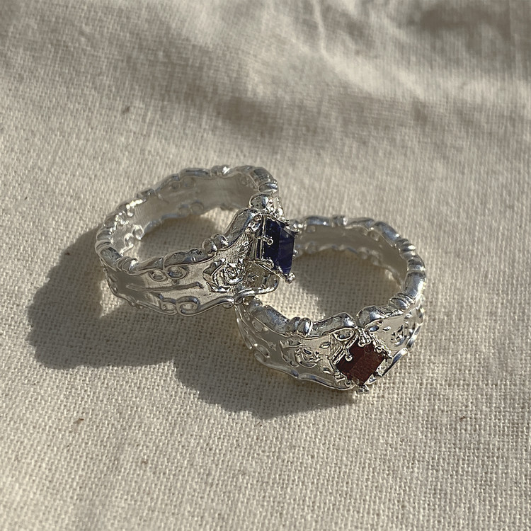 rose ring ⎜ 로즈 링 ( 4 color, 2 stone ) : 타이니바이트 tinybite -핸드메이드 주얼리