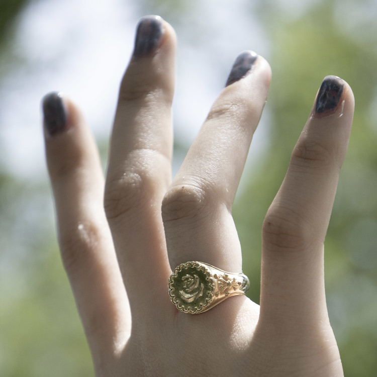 flat rose ring ⎜ 플랫 로즈링 ( 4 color ) : 타이니바이트 tinybite -핸드메이드 주얼리