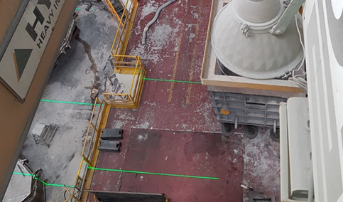 PM-LG-LL-1000-520-AH / 크레인용 Virtual Line Marker(VLM) / 녹색 및 적색 ...