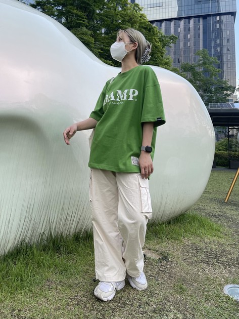 DAMP CLASSIC LOGO ATELIER OVERSIZED TEE_YELLOW GREEN : 모티브-이펙트