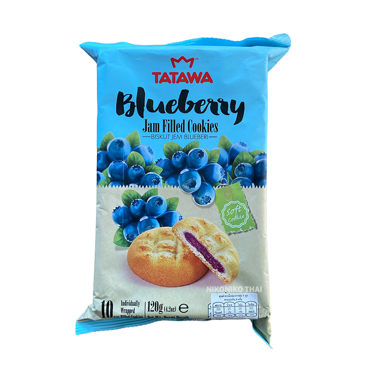 Tatawa/ทาทาวา คุ้กกี้สอดไส้แยมบลูเบอร์รี่ (แพ็ค 10) : นิโกะ นิโกะ ...
