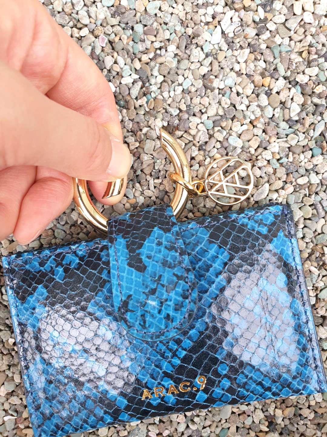 (ARAC.9) RingPoint 3-Column Accordion Wallet_Phyton blue : wink ...