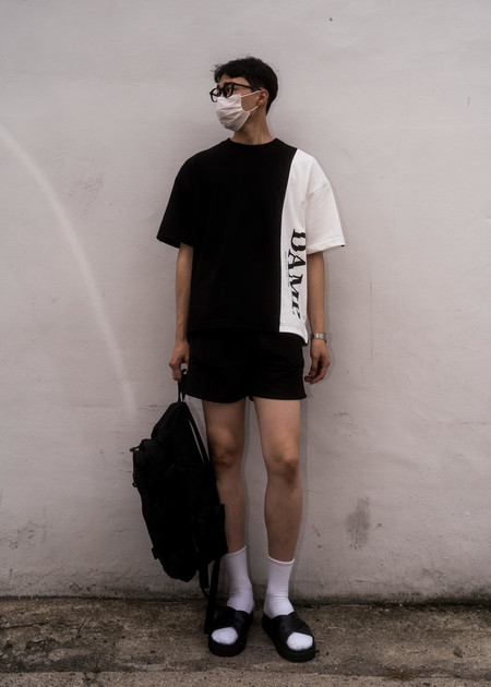 DAMP SIDE BLOCK ATELIER OVERSIZED TEE : 모티브-이펙트