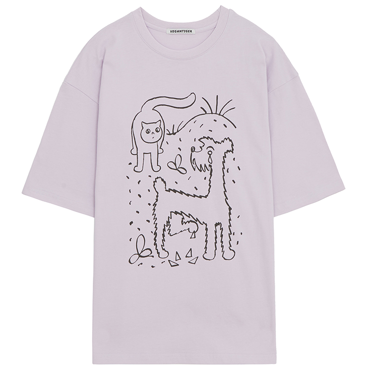 (VEGAN TIGER) DON'T CRY HALF T-SHIRT_PURPLE : wink. - Global B2B platform for select Korean ...