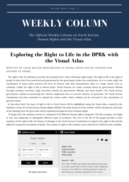[Visual Atlas Weekly Column] Exploring the Right to Life in North Korea ...