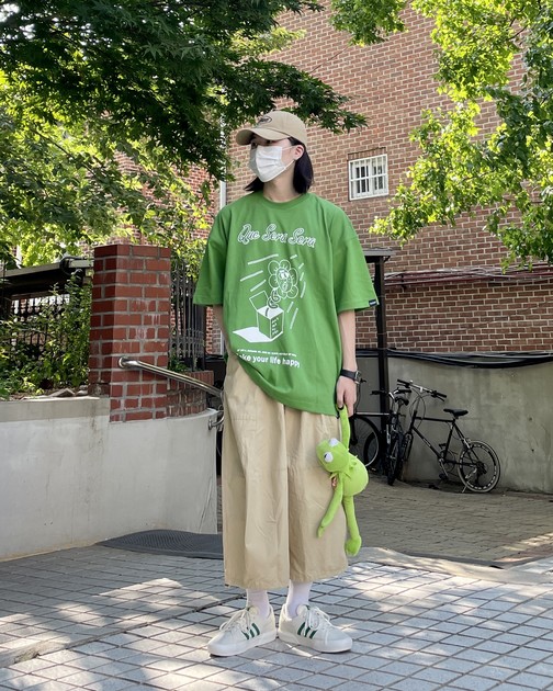 DAMP X JJEONGK QUE SERA SERA OVERSIZED TEE : 모티브-이펙트