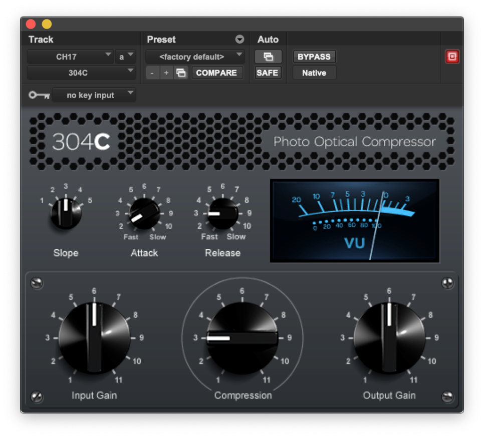 Pro Tools 플러그인 가이드 - 304C Compressor (JoeMeek SC2 Compressor) : 제이지실용음악학원