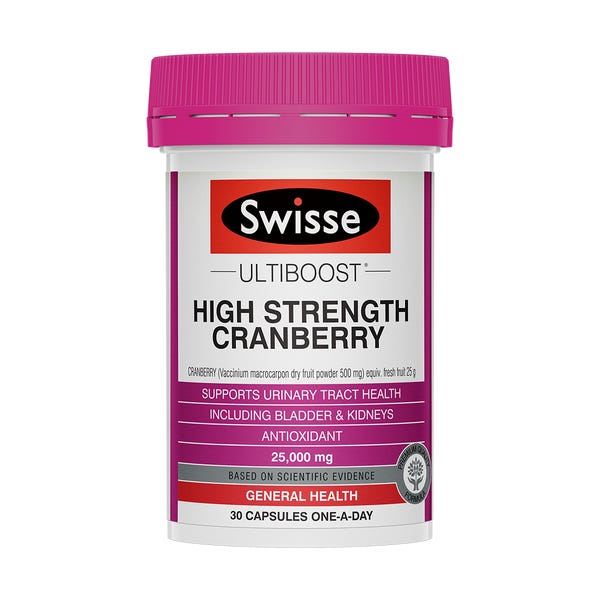 스위스 울티부스트 고함량 크랜베리 25,000mg 30캡슐 / SWISSE ULTIBOOST HIGH STRENGTH CRANBERRY 30 Capsules ...